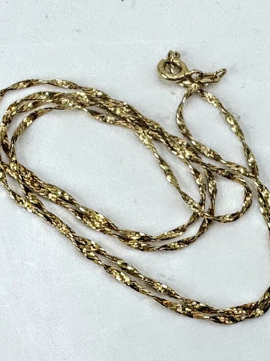 Jewelry | Vintage 14k Yellow Gold Diamond Cut Rope Chain Necklace Italy ...
